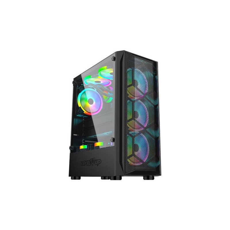 Gabinete Level Up Gamer Andromeda Atx Vidrio Templado X3 Fan Rgb - ICBC ...