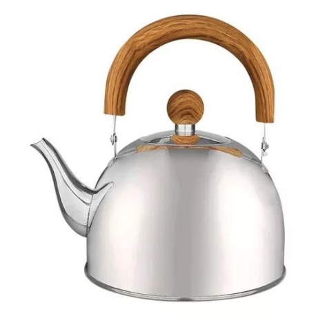 Pava Hudson Pico Silbador Acero Inoxidable mango de Madera - ICBC Mall