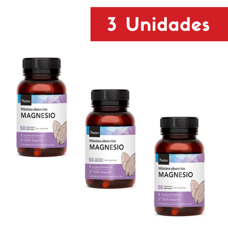 Cápsulas Magnesio Máxima Absorción X 50 - Natier X3 Un - ICBC Mall