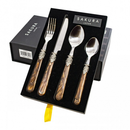 Set De Cubiertos Bacci Firenze De Nácar Sakura X 24 Marron - ICBC Mall