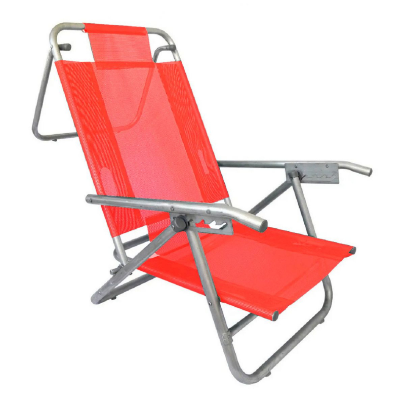Reposera Sillon 5 Posiciones aluminio silla baja playa - ICBC Mall