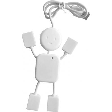 Adaptador USB HUB 4 Conectores Multi USB Man Blanco - ICBC Mall