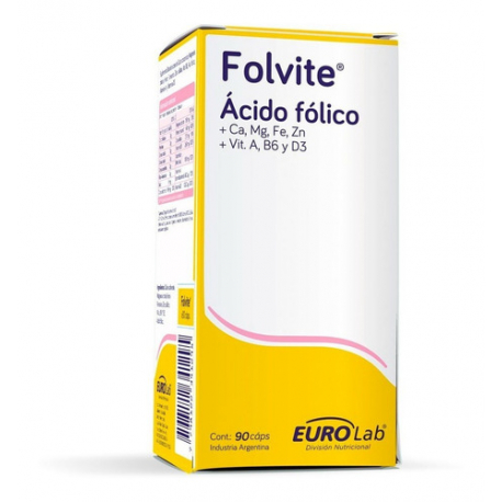 Eurolab Folvite Acido Folico Activo 90 Capsulas - ICBC Mall