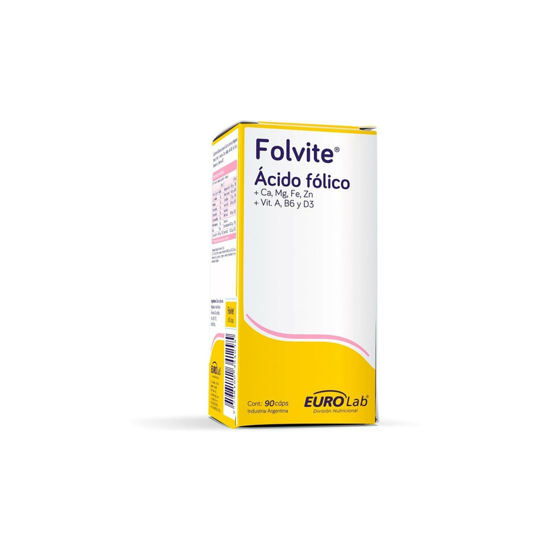 Eurolab Folvite Acido Folico Activo 90 Capsulas - ICBC Mall
