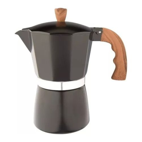 Cafetera Aluminio Esmaltado Negro Tipo Italiana Induccion 6 - ICBC Mall