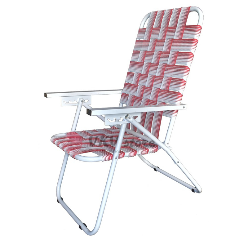 Reposera Plegable Playera Reforzada 5 Posiciones Hasta 140kg ROJA ...