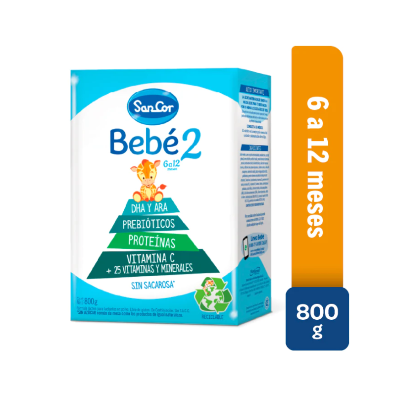Sancor Bebe 2 Leche Infantil En Polvo 1 Caja X 800 Gramos - ICBC Mall