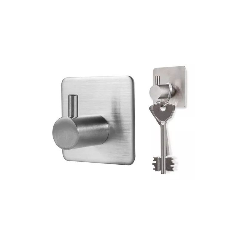 Gancho Perchero Percha Metal Adhesivo Acero Inox Reforzado - ICBC Mall