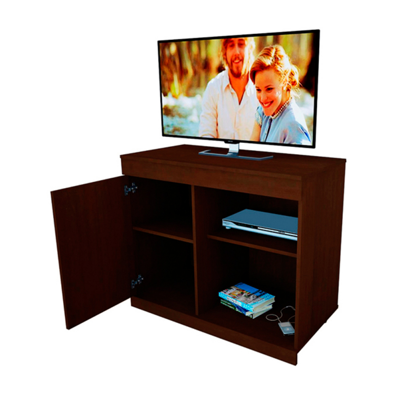 Mesa de TV rack mueble con ruedas Mosconi CHOCOLATE - ICBC Mall