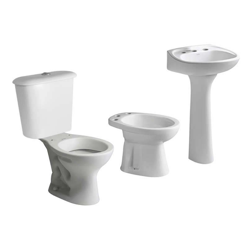 Inodoro largo deposito bidet 3 agujeros bacha Ferrum Andina - ICBC Mall